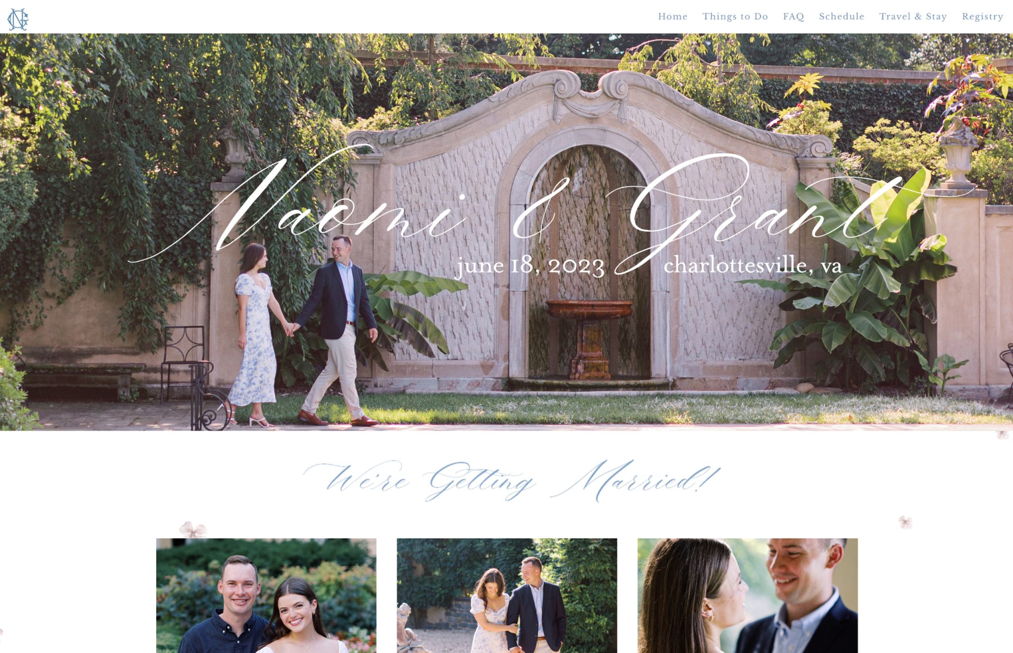 elegant vineyard estate wedding website example - WedSites Blog