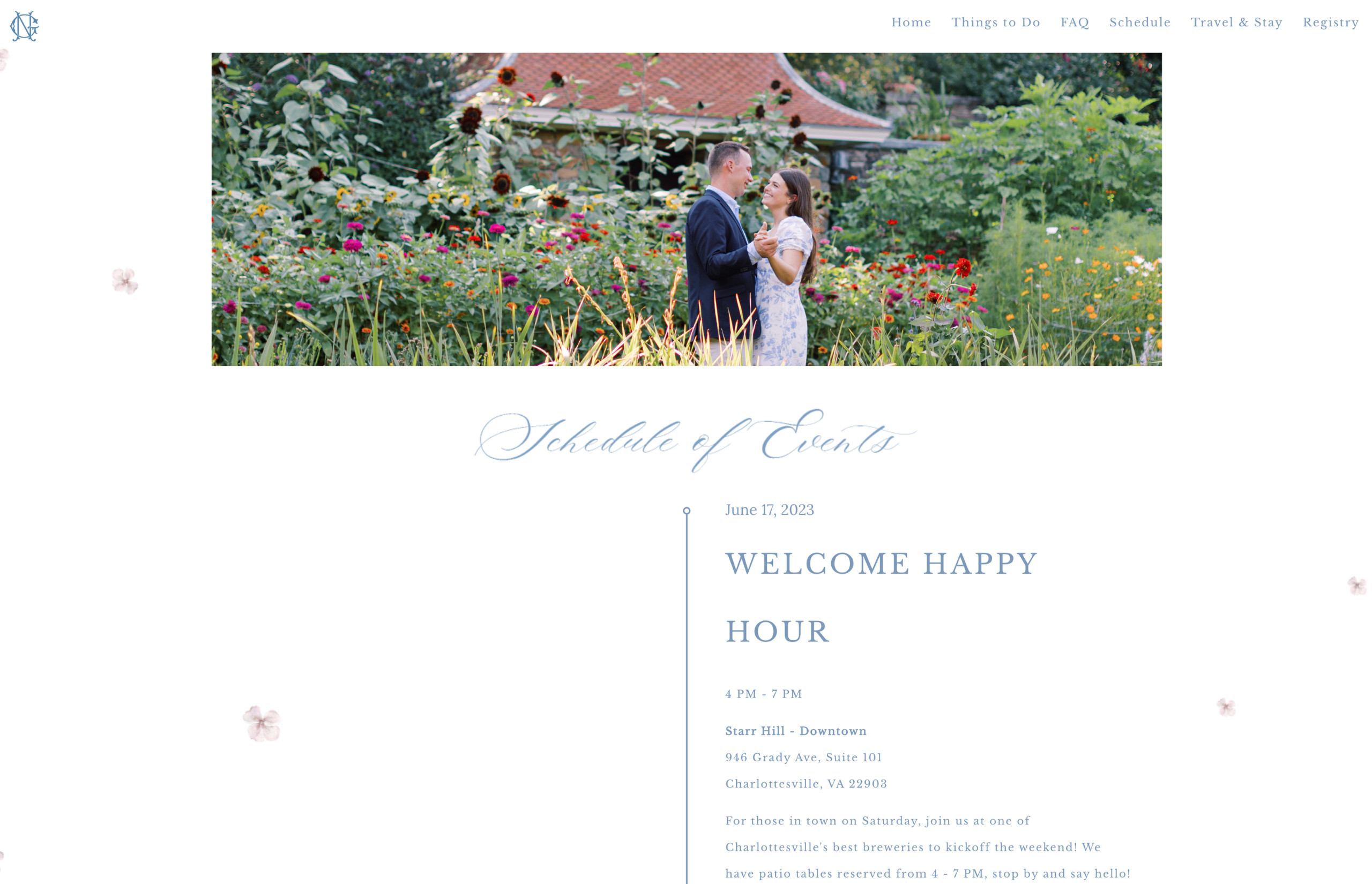 elegant vineyard estate wedding website example3 - WedSites Blog