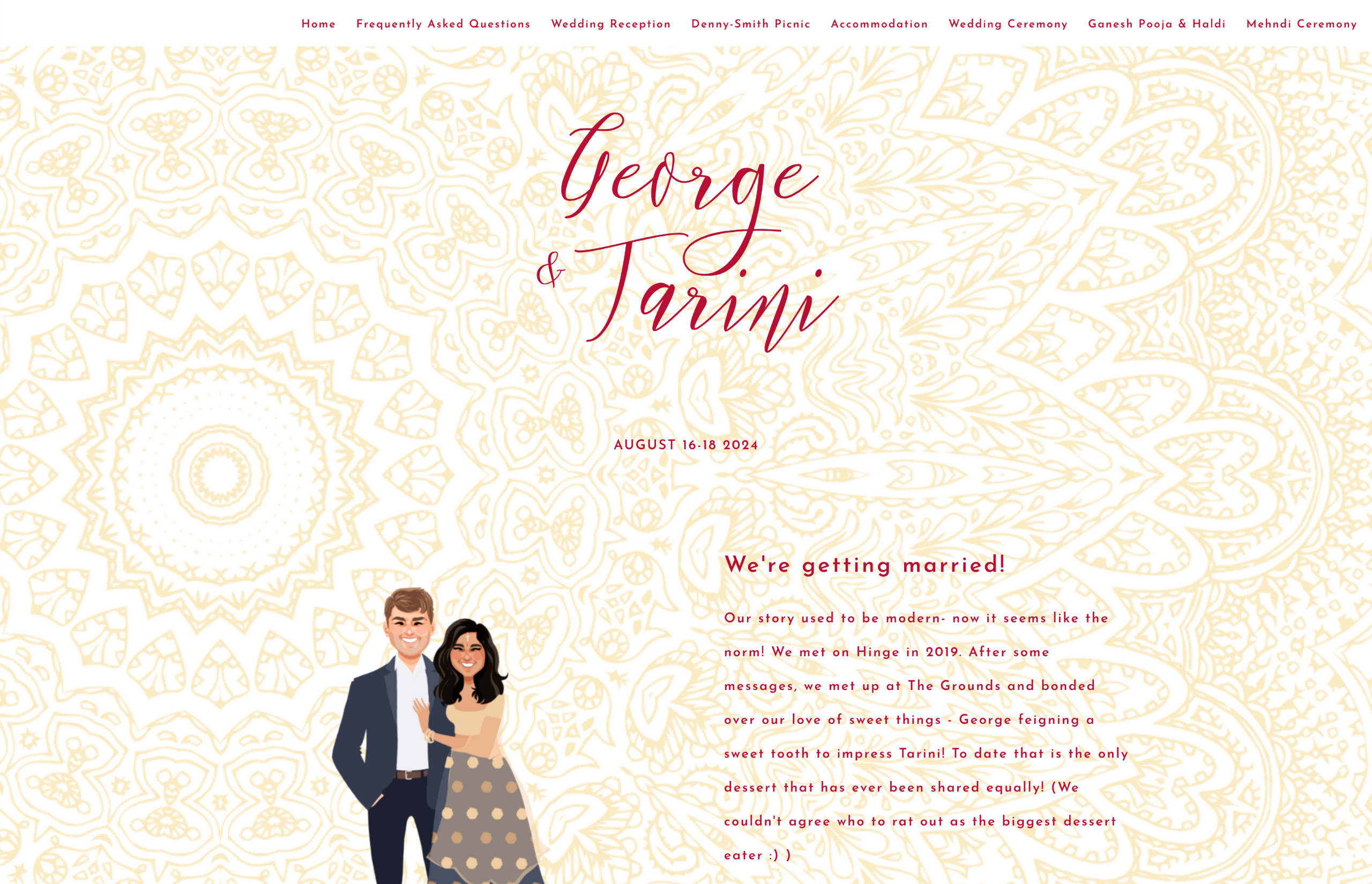 indian wedding website example - WedSites Blog